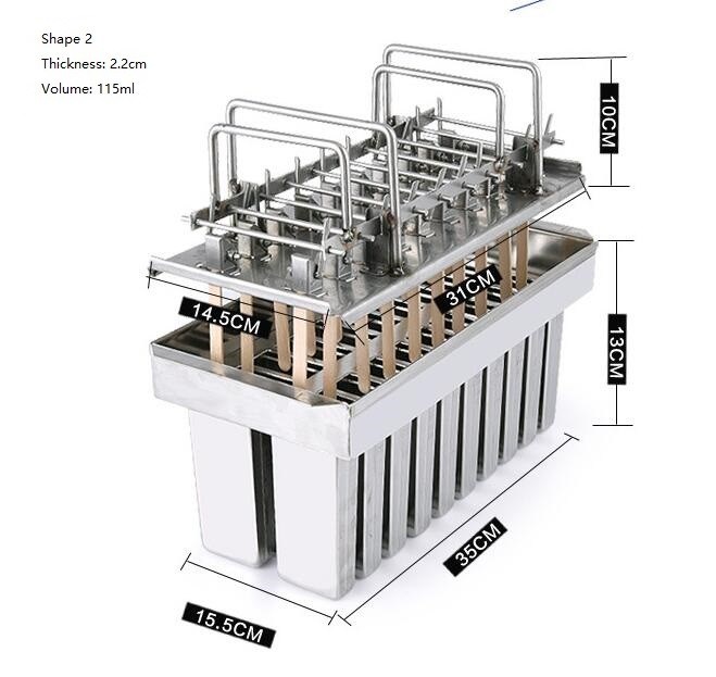 Stainless steel freezer mold tray freezer use only 5 different size for ...