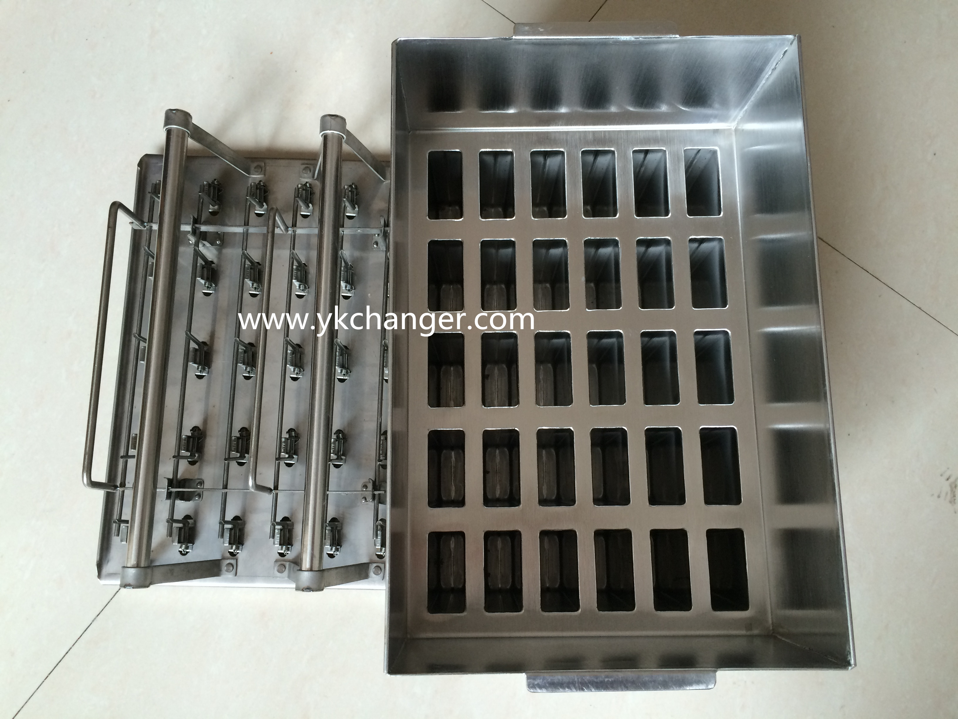 4oz Holanda Tipo Paletas Tray Mould Popsicle stainless steel ice pop ...